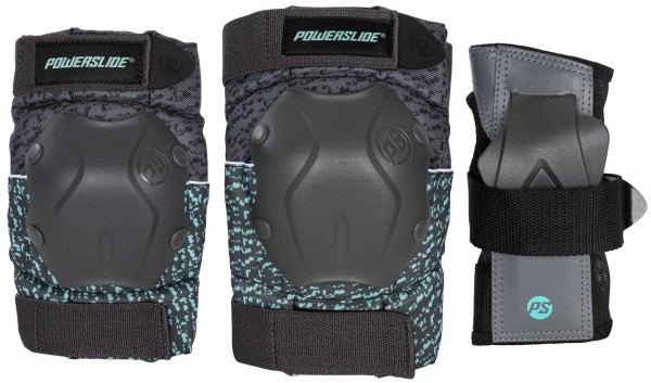 Powerslide STANDARD Protectionset black/teal | Warehouse One