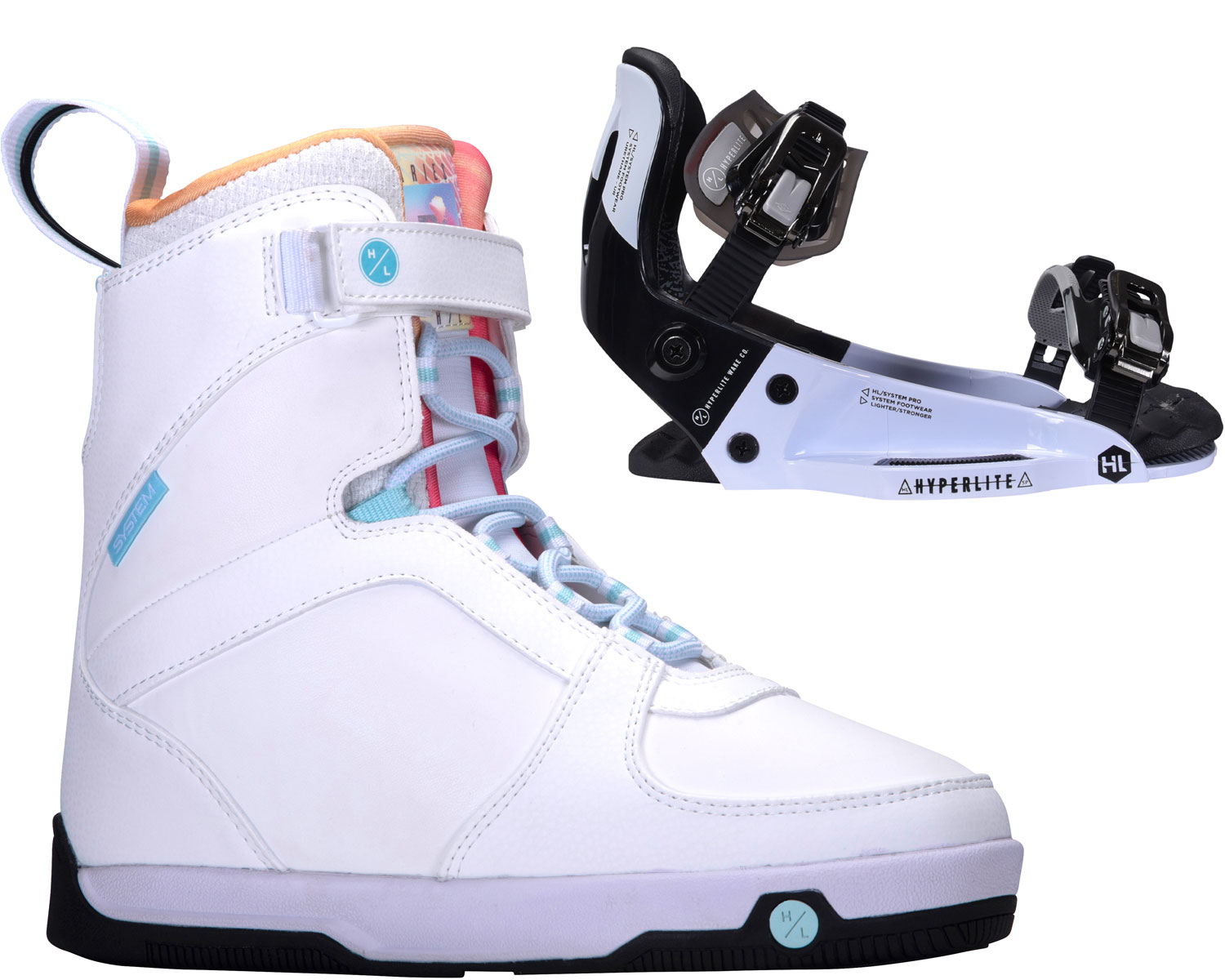HYPERLITE Wakeboard Bindung Wakeboardboot SYSTEM HIGHBACK 2024 inkl. ARIES Boots | eBay