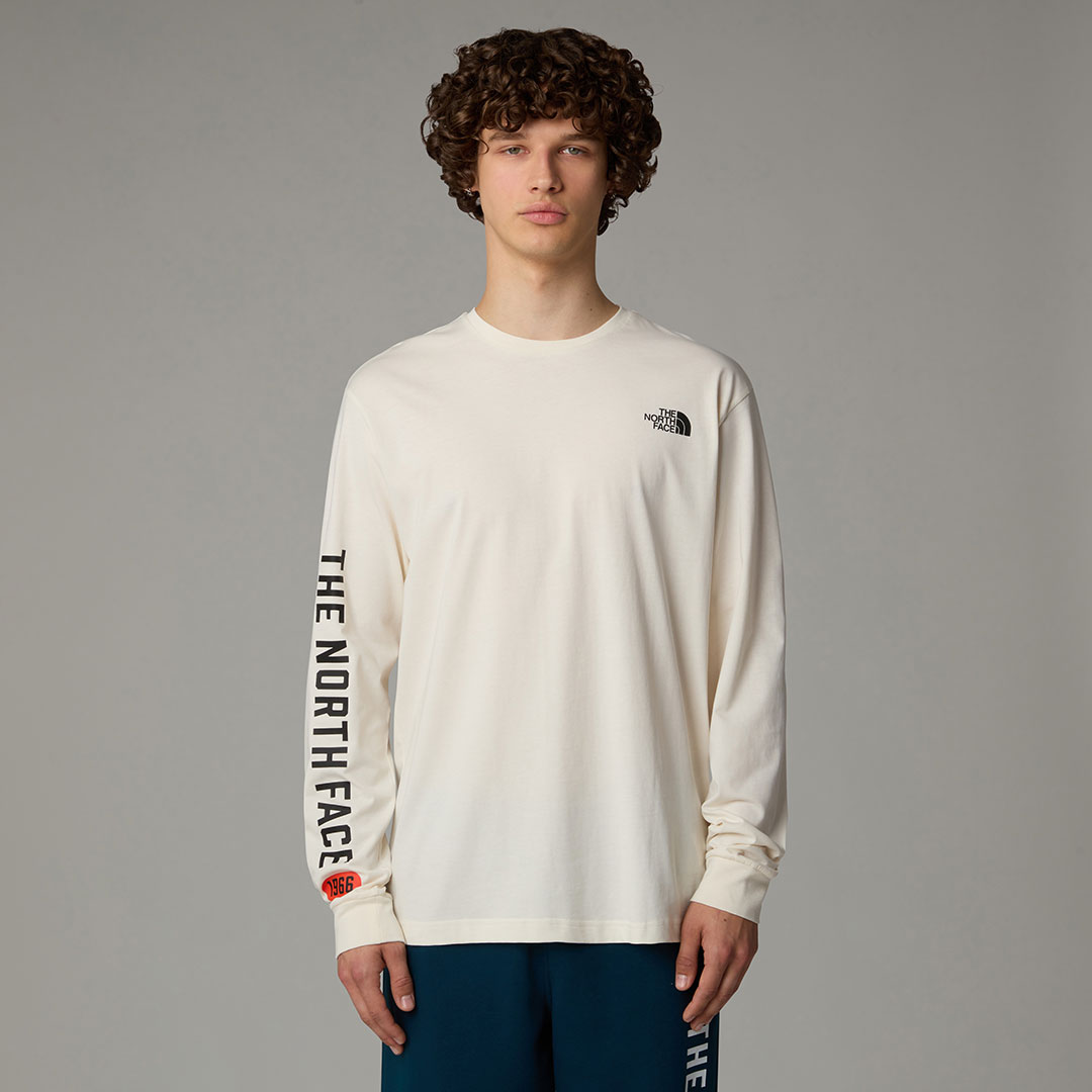 North face long sleeve t shirt white store